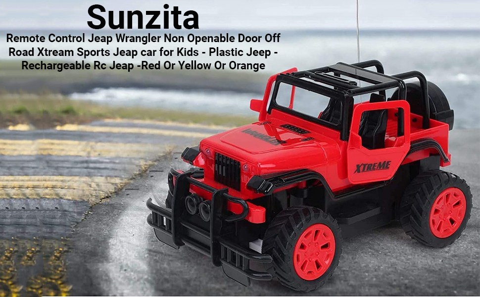 Sunzita® Remote Control Jeap Wrangler Non Openable Door Off Road Xtream Sports Jeap car for Kids ...
