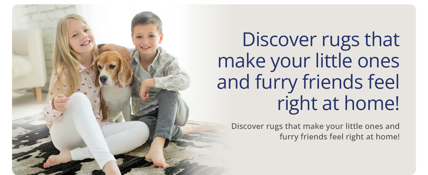 Amazon.com: Abani Terra Cream Area Rug for Living Room, Bedroom - Black Abstract Pattern - 8' x ...