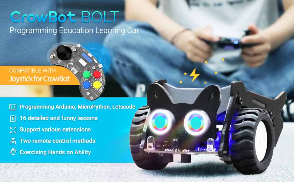 Amazon.com: CrowBot Bolt with Joystick Programming Smart Robot Car ...