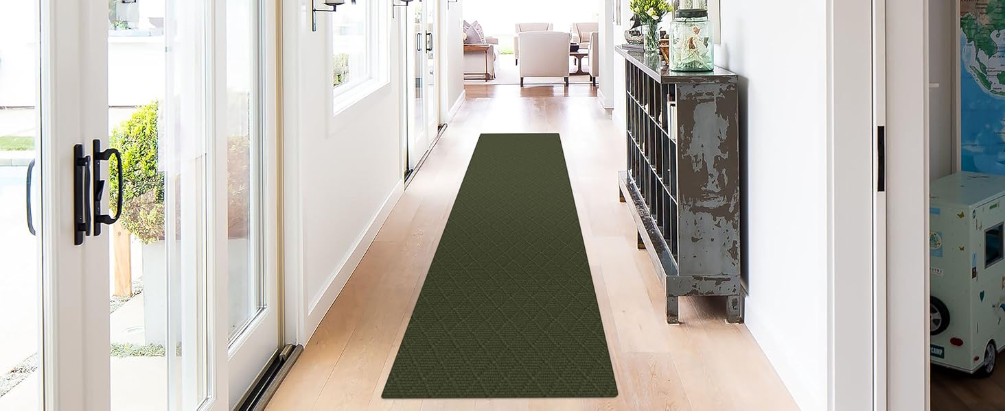 Amazon.com: KOZYFLY Runner Rug 2x8 Ft Washable Runners for Hallways Non Slip Rubber Backed ...