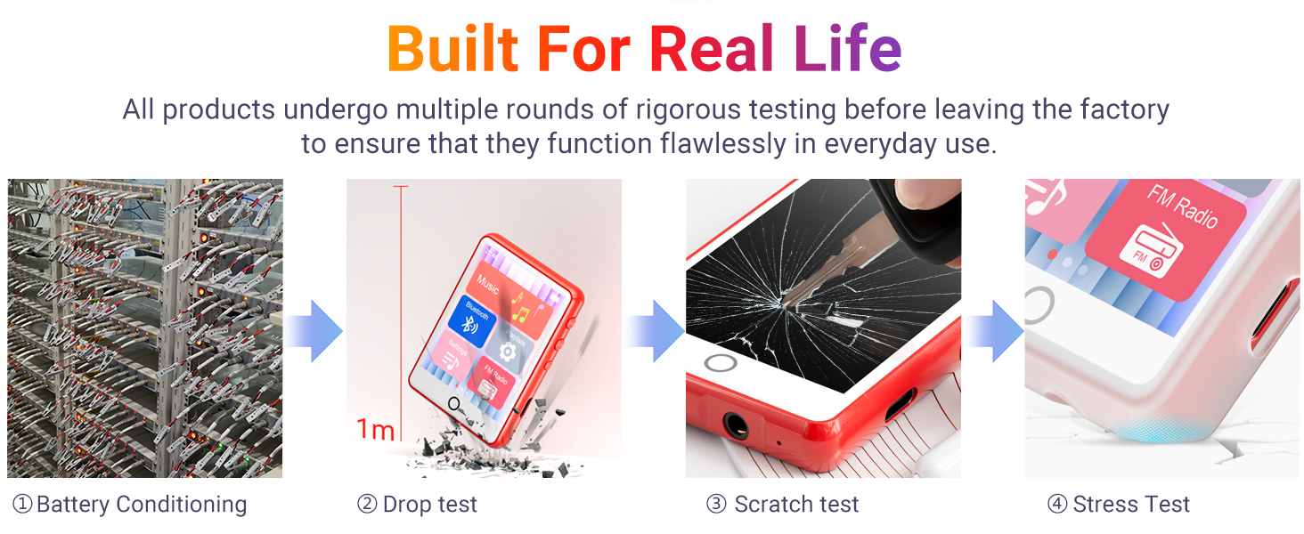 Amazon.com: 128GB MP3 Player Bluetooth 5.3 with 2.4" Full Touch Screen，MECHEN Portable Digital ...