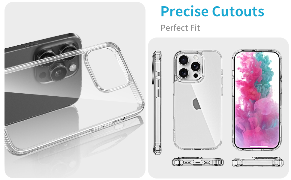 Amazon.com: JJGoo Compatible with iPhone 16 Pro Max Case Clear, Soft Transparent TPU Bumper ...