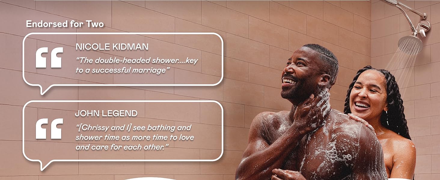 BOONA Original Tandem Shower as Seen on Shark Tank | Dual Shower Head for Couples | Spa-Like ...