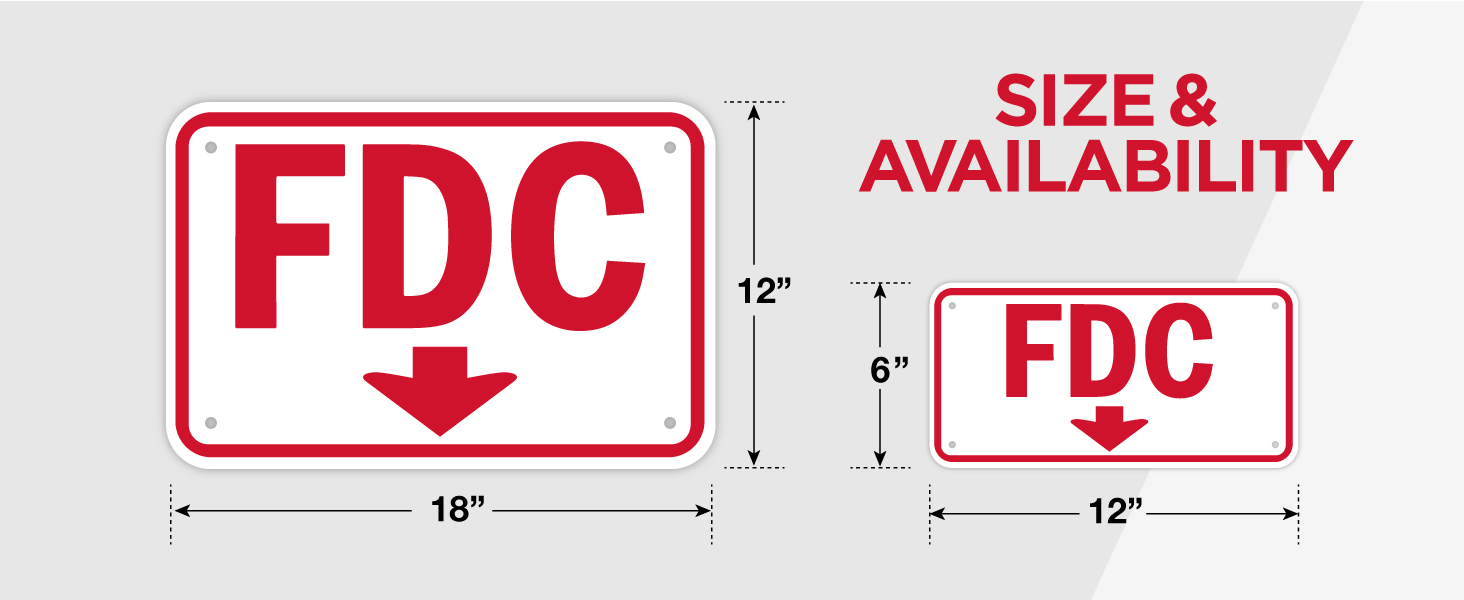 Amazon.com: FDC Sign 12" x 18", 3M Engineer Grade Reflective Aluminum, Fire Department ...