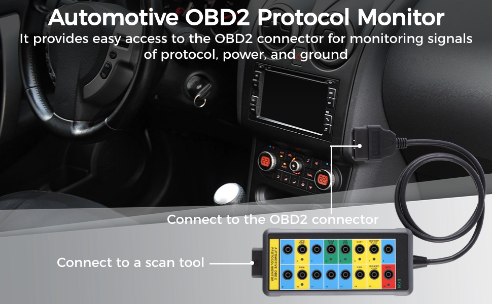 Amazon.com: OBD2 Breakout Box Powerful OBDII Protocol Detector ...