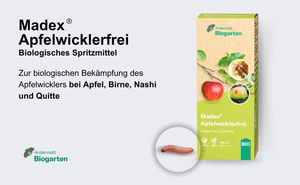 ANDERMATT BIOGARTEN MADEX® Apfelwicklerfrei - 100% biologische Bekämpfung gegen Apfelwickler ...