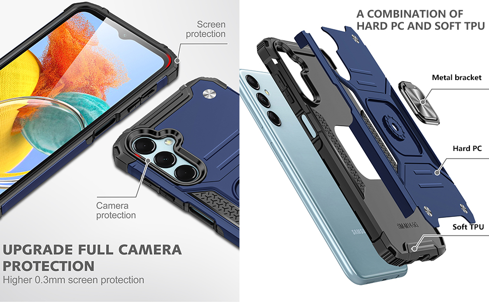 Amazon.com: Dionsibei Funda para Galaxy A25 5G de grado militar con función atril incorporada ...