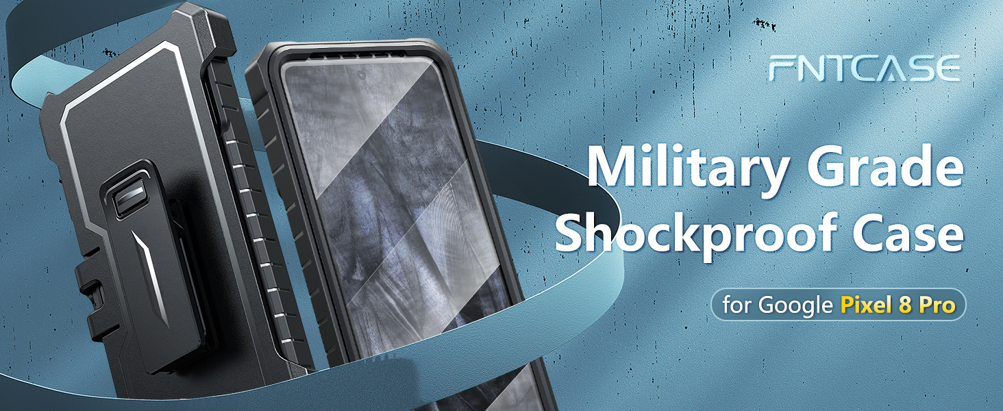 Amazon.com: FNTCASE for Google Pixel 8 Pro Case: Built-in Screen Protector & Kickstand & Belt ...