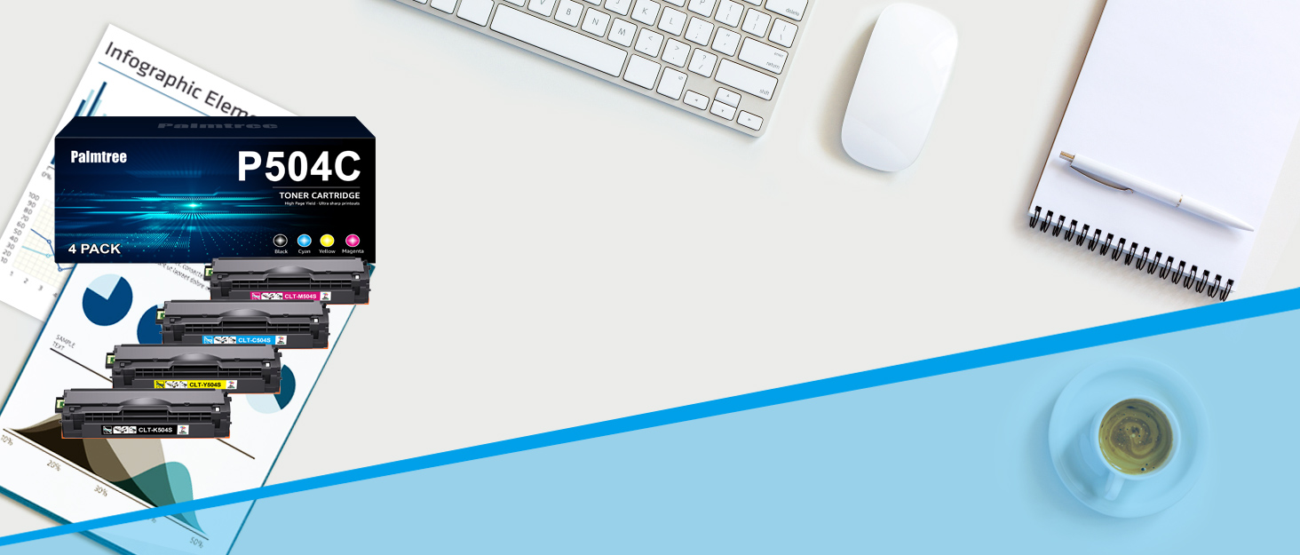 Palmtree CLT-504S Toner Cartridge Compatible for Samsung CLT-P504C for Samsung Xpress C1860FW ...