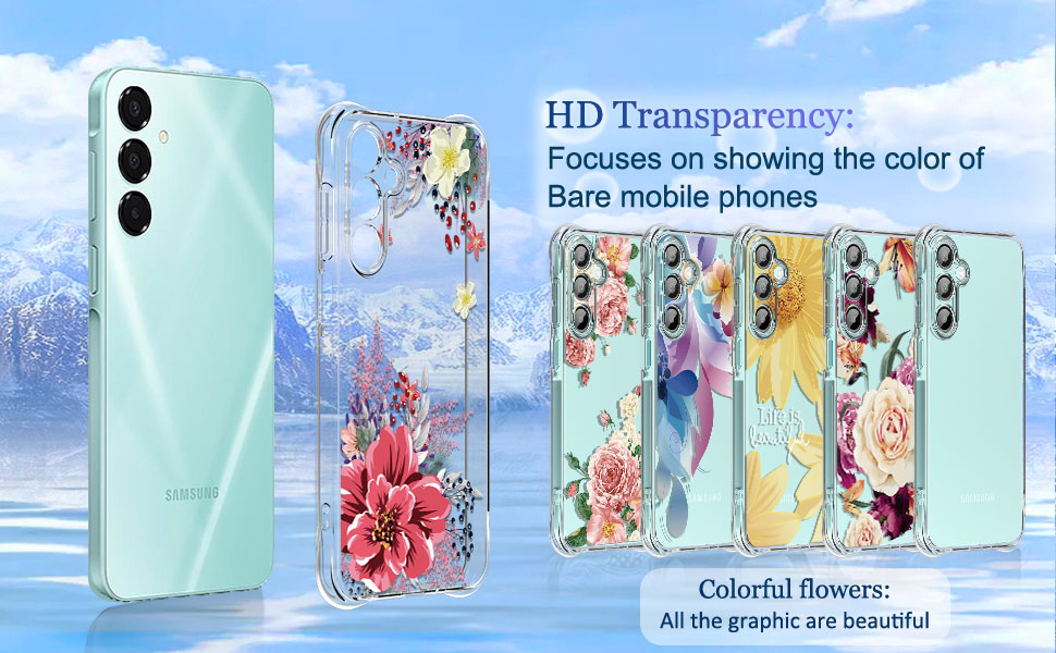 Amazon.com: Osophter for Galaxy A16 5G Case: Clear Women Girls Boys with Screen Protector ...