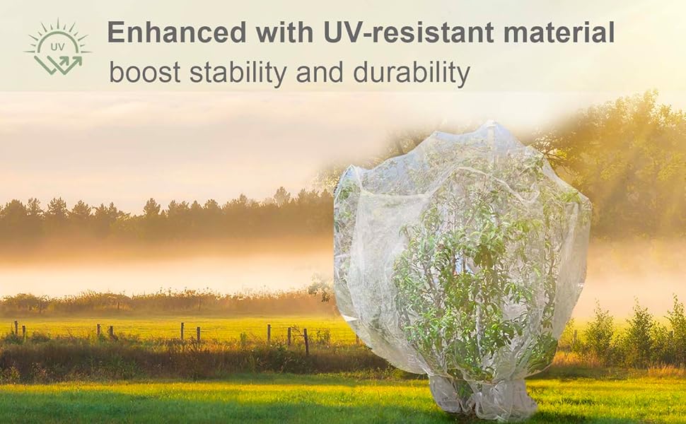 Amazon.com : Homoda Fruit Tree Netting Cover with Zipper and Drawstring, 10ft x 9.5ft Insect ...