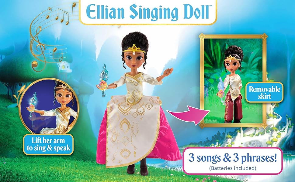 Amazon.com: Spellbound, Singing Ellian 9.5-inch Doll with 3 Songs, Sounds & Lights, 3 Doll ...