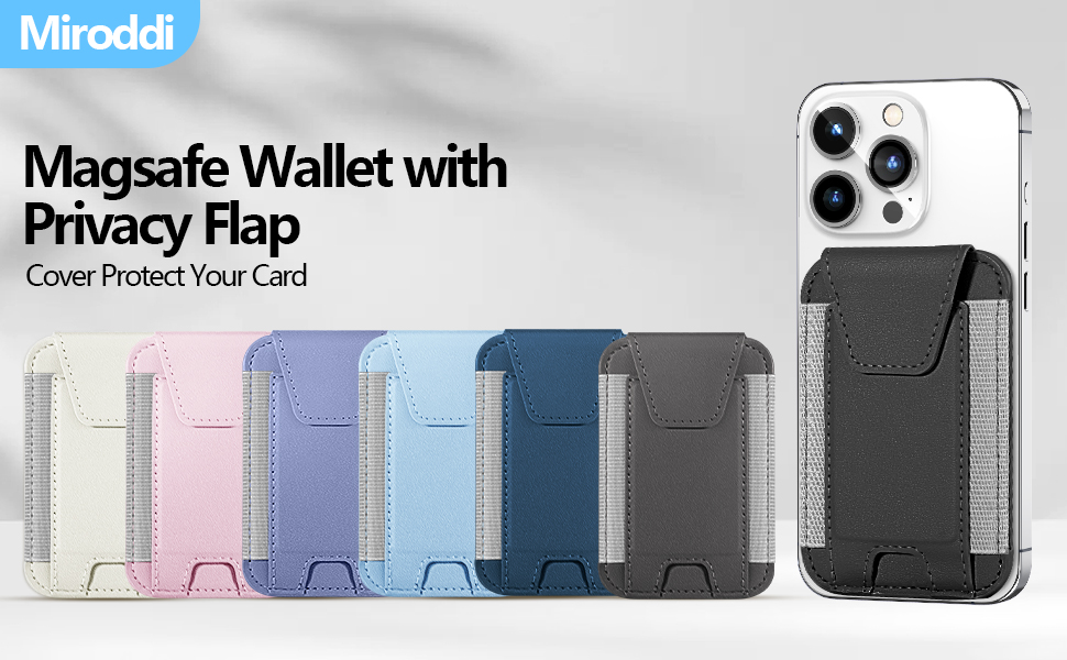 Amazon.com: Miroddi for MagSafe Wallet with Privacy Flap, Stronger Magnetic Card Holder for ...