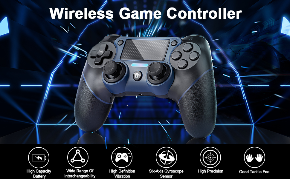 Amazon.com: Jusubb Replacement for PS4 Controller, Programmable Function with 6-axis Gyro Sensor ...