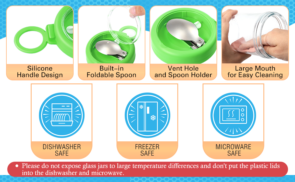 Amazon.com: RTWDKFQ 2Pack Overnight Oats Containers With Lids and Spoons,16-Oz Glass Mason Jars ...