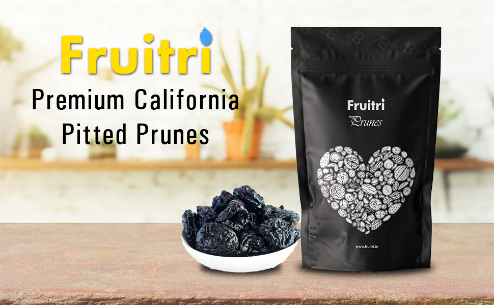 Fruitri Premium California Pitted Prunes 500 Gram, Dried Plum, Aloo Bukhara Dry Fruit, Seedless ...