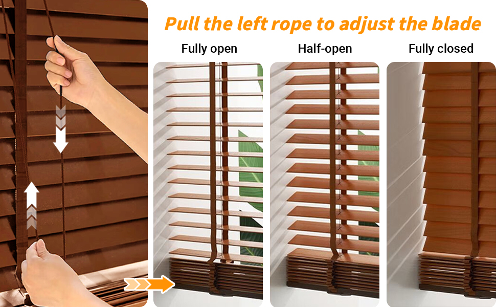 Amazon.com: 2" Slats Cordless Window Blinds Faux Wood Blind 20" 28" 32" 40" 48" 60" 64" 70 ...