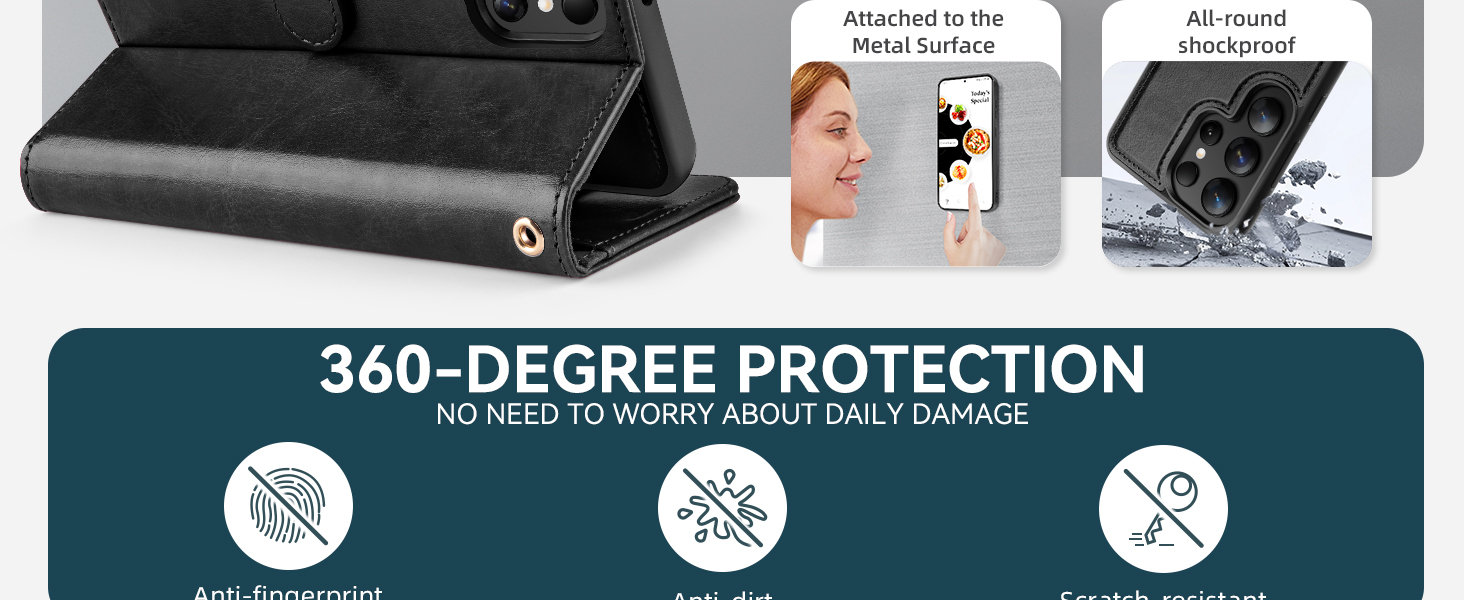 Amazon.com: OCASE for Samsung Galaxy S25 Ultra Detachable Wallet Case with Card Holder, [2 in 1 ...