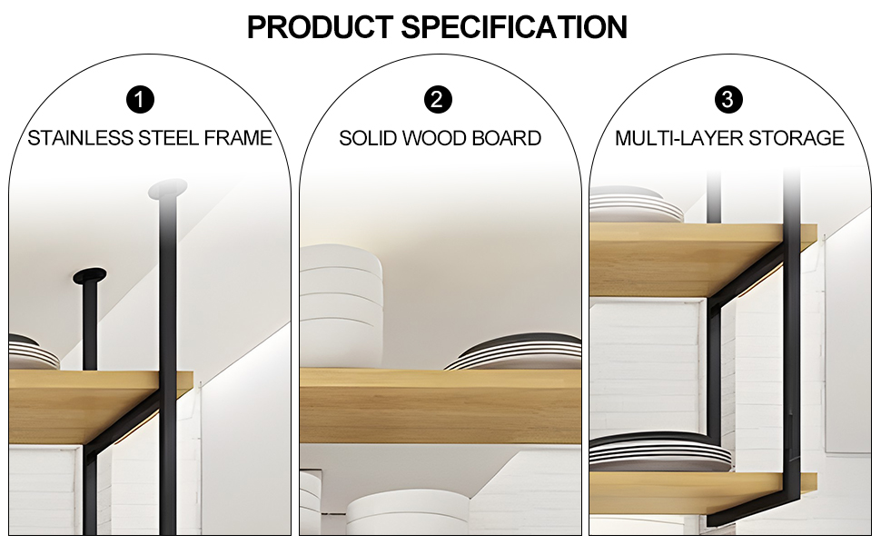 Amazon.com: JNMDLAKO Ceiling Shelf Hanging Wine Rack,Floating Shelves Ceiling Mount Storage ...