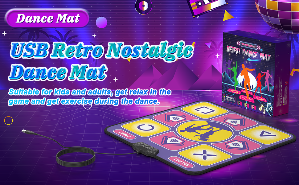 Amazon.com: Genmifly USB Dance Mat for PC/Computer/Laptop, Non-Slip Game Mat with Dancing Game ...