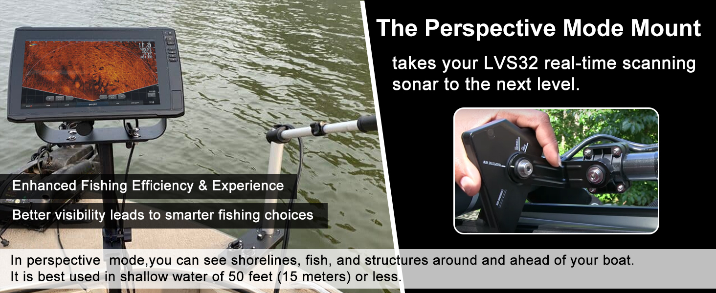 Amazon.com: 010-12970-00 Perspective Mode Livescope Mount Compatible with Garmin Panoptix LVS32 ...