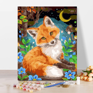 jieyisier Fuchs Malen Nach Zahlen,Fox Malen Nach Zahlen Erwachsene, für anfänger, Zuhause ...