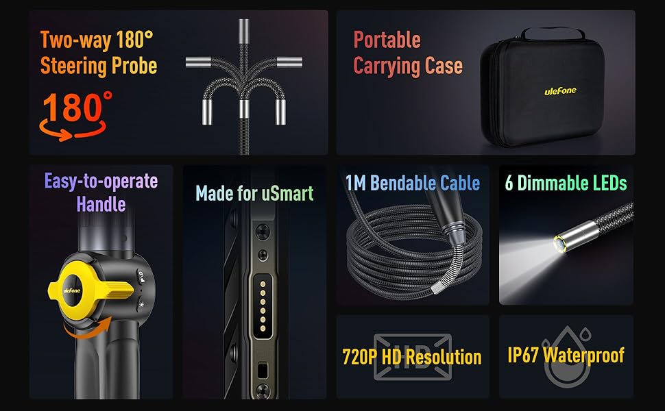 Amazon.com: Ulefone Armor uSmart E03 Endoscope Camera for Armor 28 ...