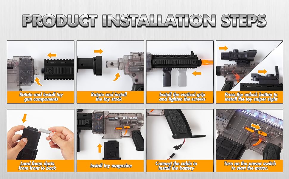 Amazon.com: Realistic Toy Gun for Nerf Guns Darts, Foam Blaster - with Scope 100 Soft Bullets 3 ...