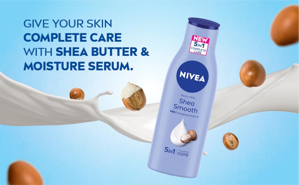 NIVEA Shea Smooth 400ml Body Lotion | 48 H Moisturization | With Deep Moisture Serum & Shea ...