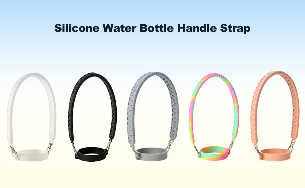 Amazon.com: Hiiglxii Silicone Water Bottle Handle Strap for Stanley Cup Holder with Strap ...