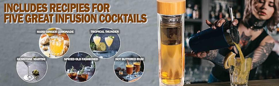 Amazon.com: Liquor Quik Alcohol Infusion Kit Complete w/ 450ml Glass Infuser Vessel & 5 Craft ...