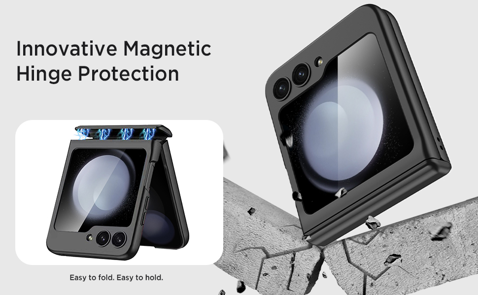 Amazon.com: Miimall Case for Samsung Galaxy Z Flip 5 - Hinge Protection, Slim Folding, Anti-Drop ...