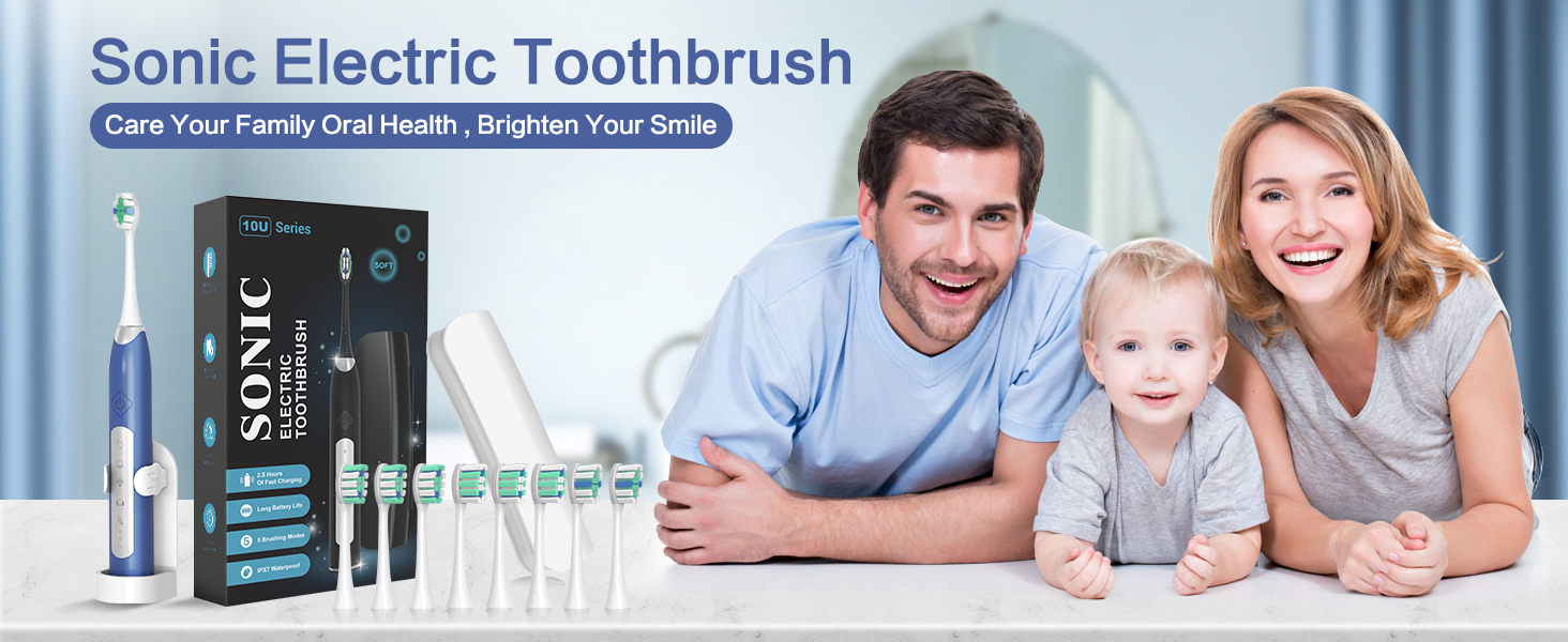 Amazon.com: ANVS Sonic Electric Toothbrushes for Adults - Rechargeable Electric Toothbrush with ...