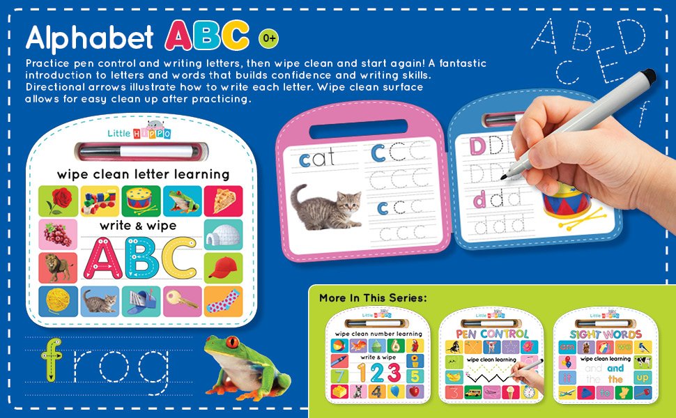 Amazon.com: Write & Wipe ABC - Children's Novelty Learning Board Book - Wipe Clean - Alphabet ...