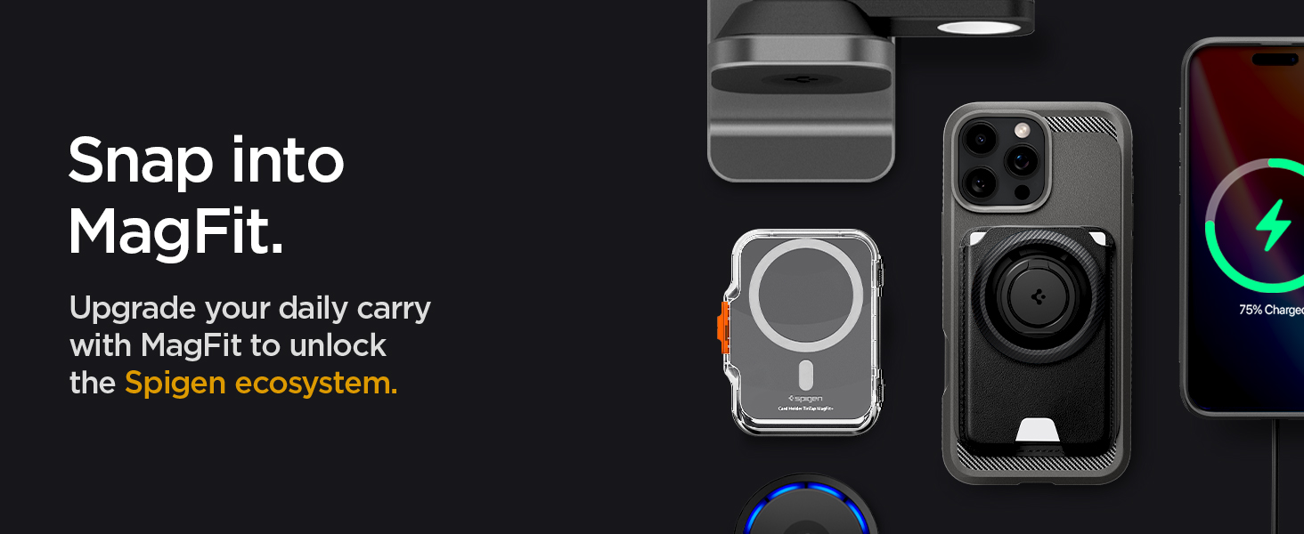 Amazon.com: Spigen Rugged Armor MagFit Designed for iPhone 16 Pro Case [Military-Grade ...