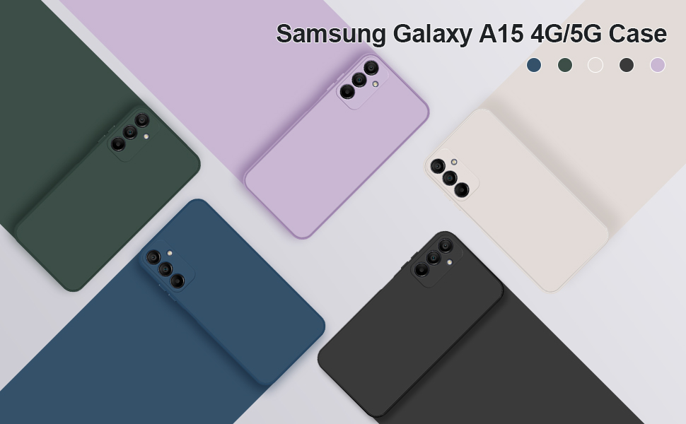 Amazon.com: GiiYoon Silicone Case Compatible with Samsung Galaxy A15, Full Body Silky Soft Touch ...