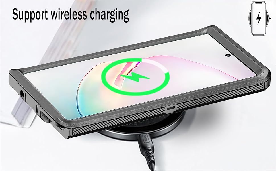 Amazon.com: AYMECL for Note 10+ Case,[Military Grade] 3 in 1 Full Body Shockproof Dust/Drop ...