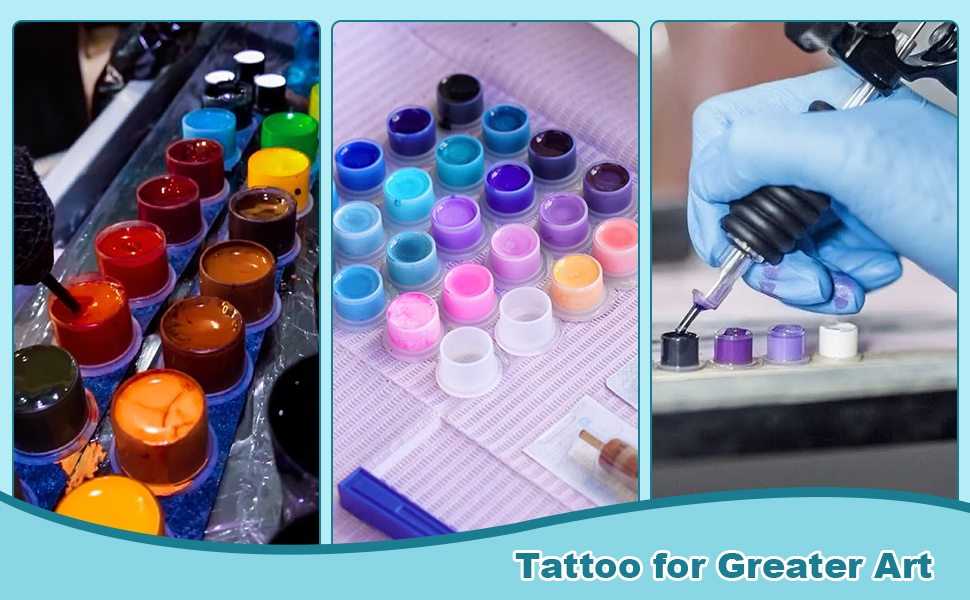 Tattoo Ink Caps - Autdor Mixed 300Pcs Tattoo Cups 11mm 14mm 17mm Tattoo Ink Cups With Base ...