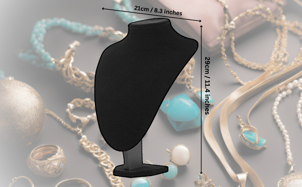 Amazon.com: YAN & HIN 2pcs 29cm Black Velvet Necklace Holder, Jewelry Organizer Holder For Women ...