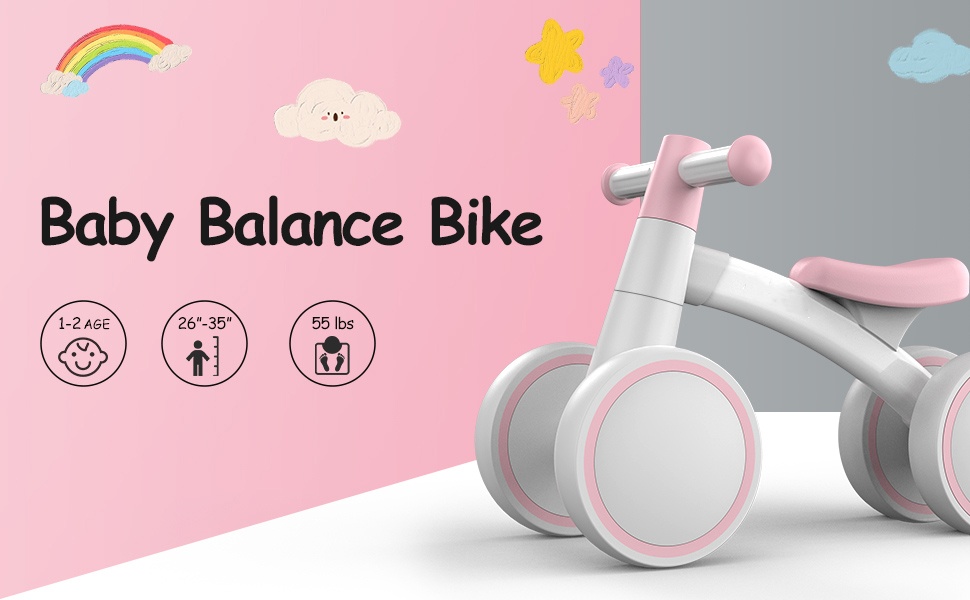 Buy HEMOVIA Kids Baby Balance Bike for 1-2 Years Old Boys and Girls, Toddler Best First Birthday ...