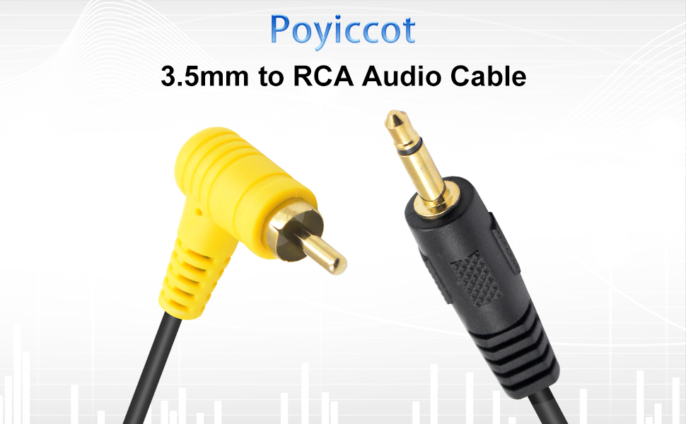 Amazon | Poyiccot RCA 3.5mm 変換 モノラル ケーブル、RCA to 3.5mm ケーブル、3.5mm to RCA モノラル オスto オス 変換 AUX ...
