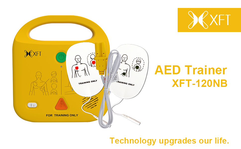 AED Trainer, AED Defibrillator Trainer Set CPR Training Device, English, Italian, French ...