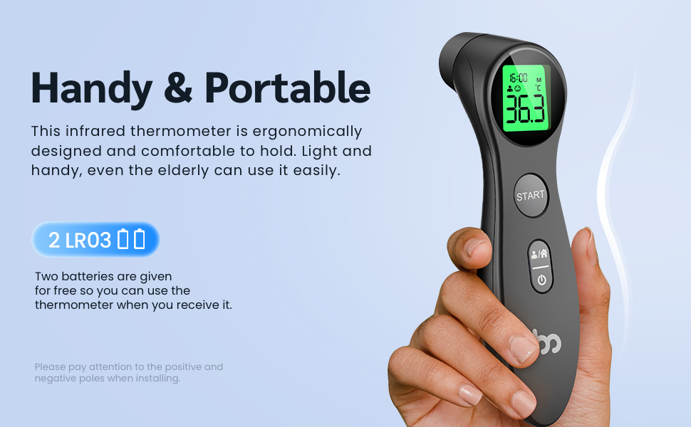 Forehead Thermometer for Adults Kids, No-Touch Infrared LCD Display Digital Baby Thermometers ...