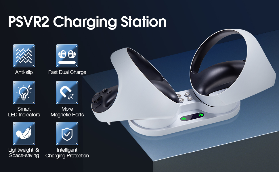 Amazon.com: MAMPO PSVR 2 Controller Charging Station, PSVR2 Fast Charger with 4 Type-C Magnetic ...