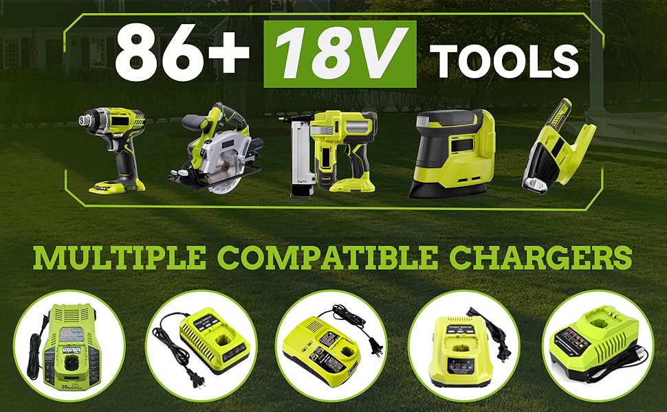 Amazon.com: Replacement Ryobi 18v Battery 3.0Ah P103 Compatible with Ryobi 18v Chargers Rapid ...