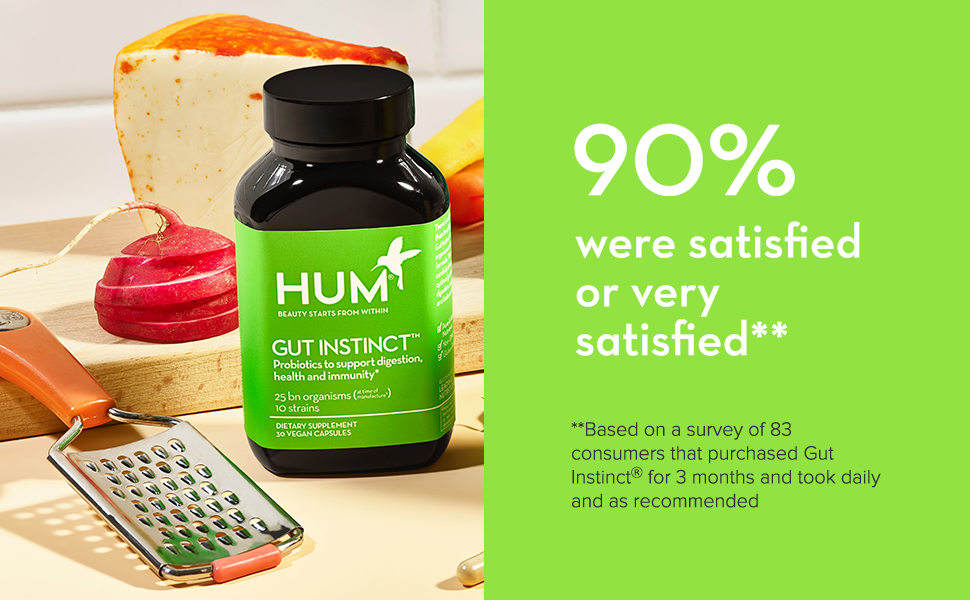 Amazon.com: HUM Gut Instinct - Probiotics for Digestive Health & Immunity - Vegan Probiotic ...