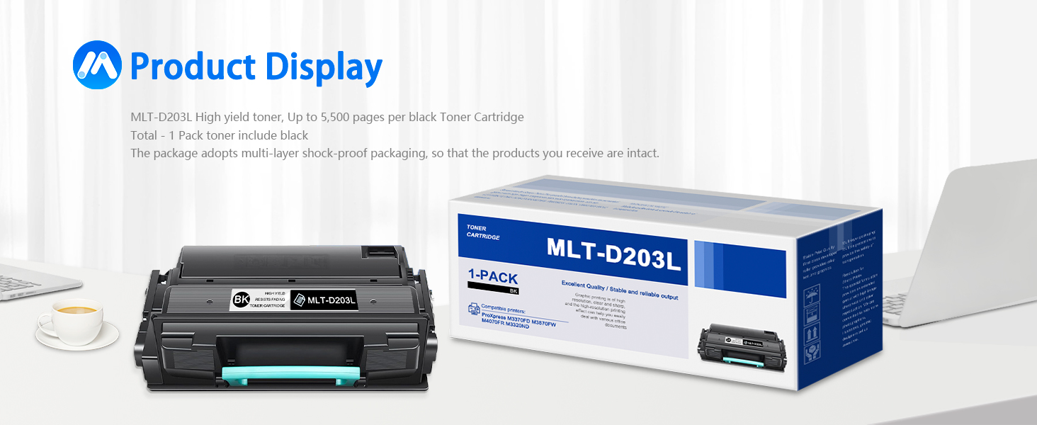 Amazon.com: MLT-D203L D203L High Yield Black Toner Cartridge Replacement for Samsung MLT-D203L ...