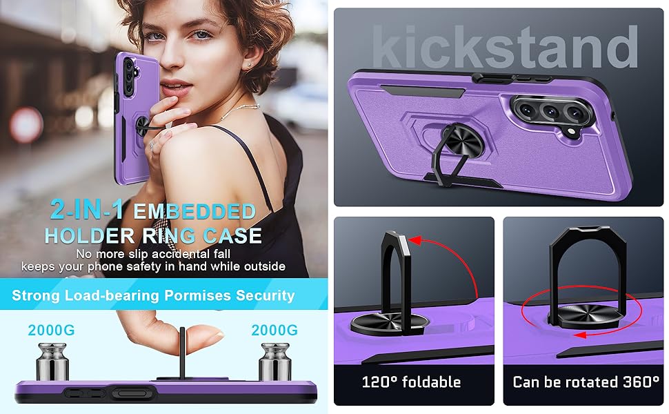 Amazon.com: Janmitta Compatible with Samsung Galaxy A26 5G Case with Screen Protector+Camera ...