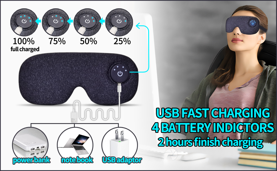 Amazon.com: Ewarmer Cordless Heated Eye mask for Dry Eyes, Sleep Eye mask, USB Rechargeable ...