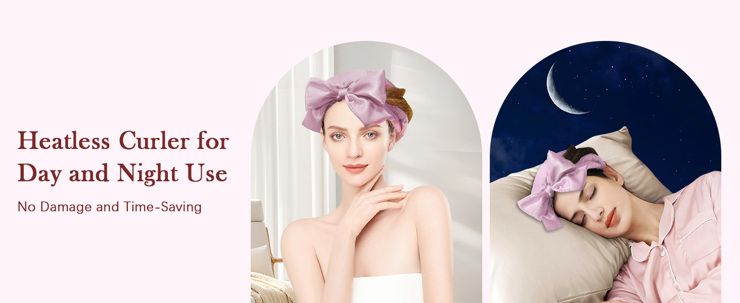 Amazon.com : weiwei Satin Heatless Curlers Hair Curler, No Heat Curls Overnight Hair Curlers to ...